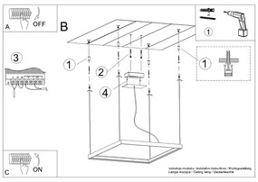 Závěsné LED svítidlo Nelya l, 1x LED 70w, 4000k, b