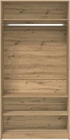 Šatní skříň dub artisan 100 x 50 x 200 cm kompozitní dřevo 3318625