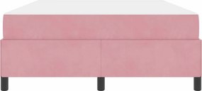 Rám postele Růžová 140 x 200 cm textil 3399071