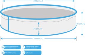 Marimex | Bazén Marimex Orlando 3,05x0,91 m s příslušenstvím - motiv RATAN | 10303048