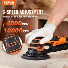Random Orbital Sander 15,2 cm Palm Sander 10 ks brusných papírů 6 proměnných