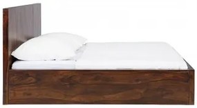 Přírodní dřevěná postel Palison tmavá
