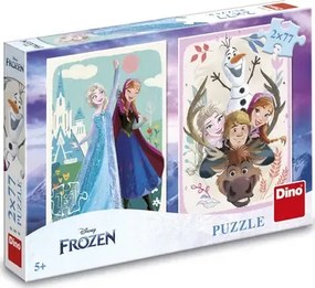 DINO Ledové králoství: Anna a Elsa / 2x77 dílků / od 5 let