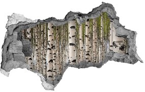 Wallmuralia Samolepící nálepka na zeď Břízový les 95x73 cm