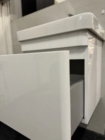 Lavedo Vivace White Air 50 koupelnová skříňka s umyvadlem, lesk