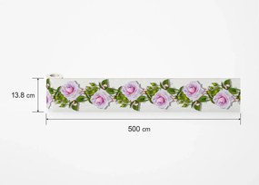 Samolepící bordura na zeď Květy | 5 m x 13.8 cm | DWB8229