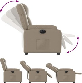 Elektrické polohovací křeslo cappuccino umělá kůže 3205142