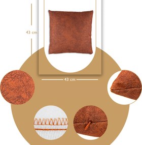 Dekorační povlak na polštář 43x43 Inta 201 oranžová 325g/m2 Darymex