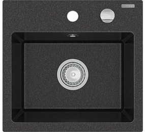 Granitový dřez MEXEN MILO 435x410 mm černý