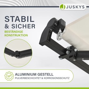Juskys Kloubová markýza s ruční klikou Barva: šedá, Velikost: 250 × 200 cm