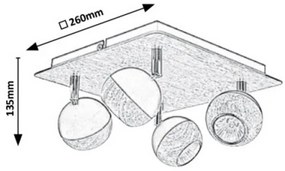 Rabalux 5616 - Bodové svítidlo ARTHUR 4xGU10/35W/230V