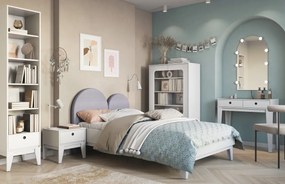 Casarredo - Komfort nábytek Dětský pokoj, sestava, FLERS SET 1 (postel 120, noční stolek, vitrína, zrcadlo, toaletní stolek, regál), bílá