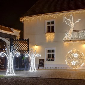 LED tekoucí světlo, 6 m, ledově bílá, 96 diod, čirý kabel IP44, 24V