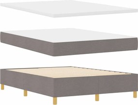 Postel s boxspringem s čelo Taupe 140 x 200 cm textil 3341837