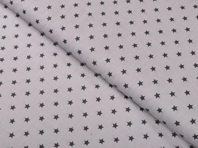 Biante Bavlněný obdélníkový ubrus Sandra SA-311 Tmavě šedé hvězdičky na šedém 140x220 cm
