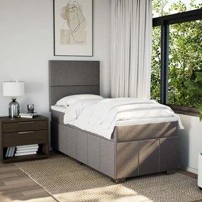 Box spring postel s matrací taupe 100 x 200 cm textil 3291576