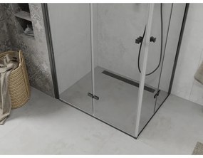 Mexen Lima Duo skládací sprchový kout 80 x 70 cm, Průhledné, Černá - 856-080-070-70-00-02