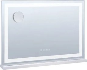 Osvětlené make-upové zrcadlo 3 barvy s Bluetooth USB stolní nástěnný držák 55,1 cm