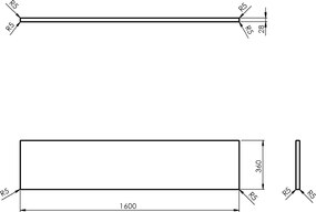 Sapho WOODY deska 1600 x 28 x 360 mm masiv přírodní dub WD166-70