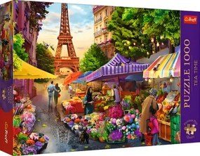TREFL Puzzle Premium Plus Tea Time: Květinový trh / 1000 dílků / 68,3