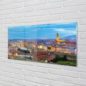 Obraz na skle Itálie Sunset panorama 140x70 cm
