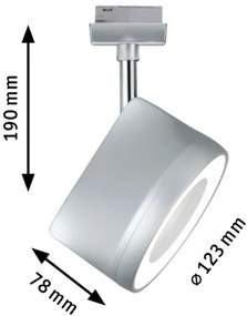 Paulmann 95446 Arena, spot pro Urail system, 15W LED 2700K stmívatelné, matný chrom/chrom