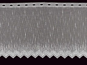 Tylex žakárová záclona A3110 hrubé pršíčko, s bordurou, bílá, výška 30cm (v metráži)