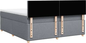 Box spring postel s matrací světle šedá 180 x 200 cm textil 3286759