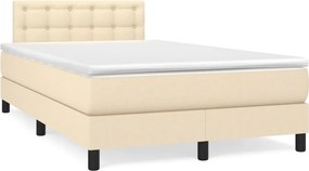 Box spring postel s matrací krémová 120x200 cm textil 3140366