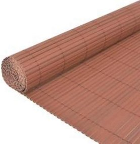 Oboustranný zahradní plot 110 x 400 cm hnědý 317159