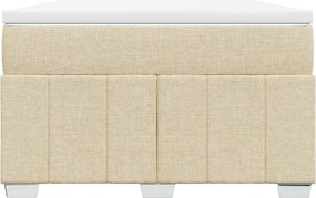 Box spring postel s matrací krémová 120x190 cm textil 3285461
