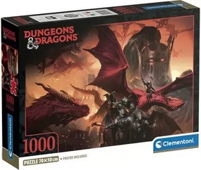 CLEMENTONI Puzzle DungeonsDragons / 1000 dílků / od 14 let