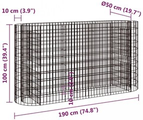 Gabionový vyvýšený záhon Dekorhome