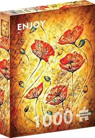 ENJOY Puzzle Červené vlčí máky / 1000 dílků / od 14 let