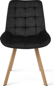 Jídelní židle SORIA VELVET, černá