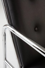 Černé křeslo z imitace kůže Almelo – Jotex