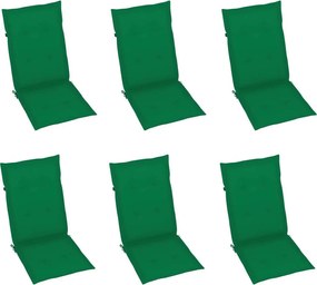 vidaXL Skládací zahradní židle s poduškami 6 ks masivní akácie [3064124] Barva: Vzor listí