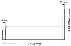 Dvoulůžková čalouněná postel Amelia 180x200 se zvedacím roštem krémová