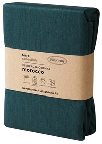 ZATEMŇOVACÍ ZÁVĚS NA KROUŽCÍCH TERRA COLLECTION MOROCCO 140X250 CM TYRKYSOVÁ