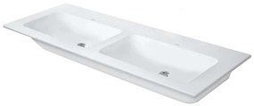 Duravit ME by Starck - Nábytkové dvojumyvadlo 130x49 cm, s WonderGliss, matná bílá 23361332601