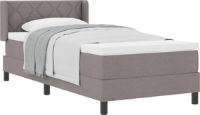 Postel s boxspringem s čelo Taupe 200 x 90 cm textil 3341150