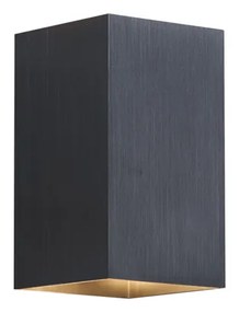 Moderní nástěnné svítidlo Gunmetal čtvercové 2-světla GU10 50mm - Sandy