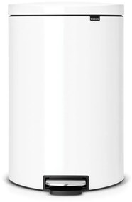 Brabantia Pedálový odpadkový koš FlatBack+ – 40L, bílá