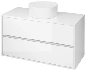 Cersanit Crea - závěsná skříňka pod umyvadlo na desku 100cm, bílý lesk, S924-006
