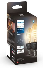SADA 2x LED Stmívatelná žárovka Philips Hue WHITE AMBIANCE E14/4,6W/230V