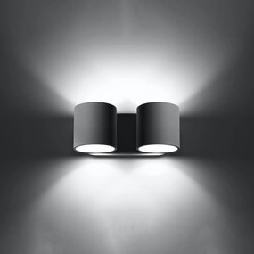 Sollux Lighting Nástěnné svítidlo ORBIS 2 šedé