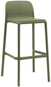 OnaDnes -20% Nardi Zelená plastová barová židle Lido 76 cm