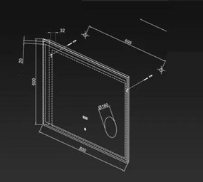 Eurosanit Lumi - zrcadlo s LED osvětlením, lupou, hodinami Rozměr: 160×60 cm