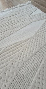 HU Krémově béžový moderní koberec TWIST CREAM 30629A Rozměr: 60x100 cm