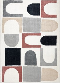 Dywany Łuszczów, Kusový koberec Fusion 0213 white/dark pink, 80x150, vícebarevná, kancelář